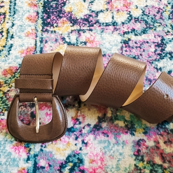 Furla | Accessories | Furla Brown Leather Wide Belt Made In Italy ...